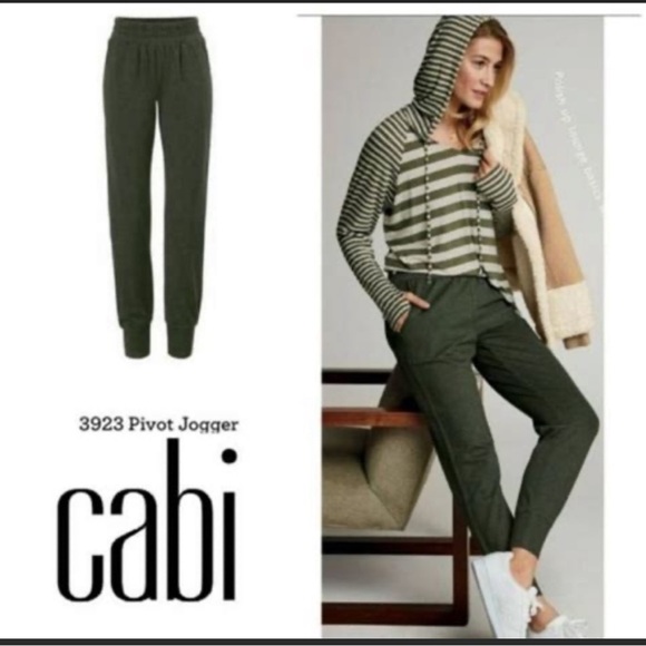 CAbi | Pants & Jumpsuits | Cabi Pivot Olive Green Joggers M | Poshmark